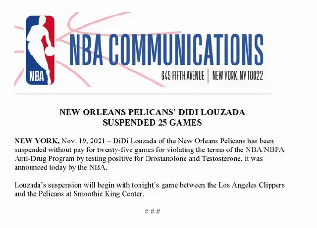 Official announcement! The NBA banned the first person! Confirm ...