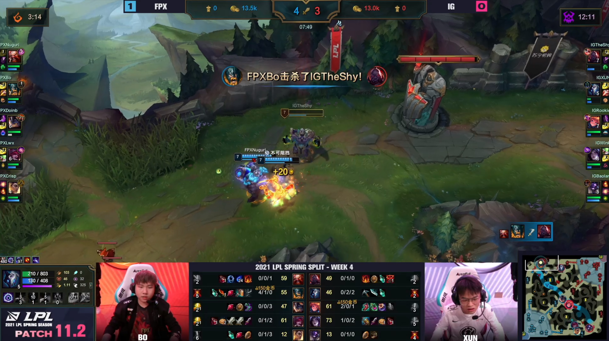 FPX2-0击败IG 野辅差距太大Rookie是iG 正常人|FPX2-0|击败-滚动读报-川北在线